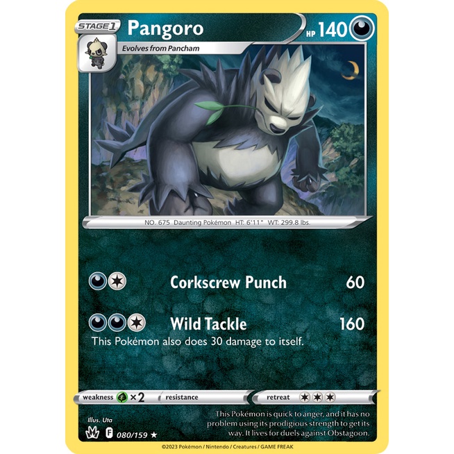 Pangoro Rare Crown Zenith Pokemon TCG Trading Card Game | Shopee ...
