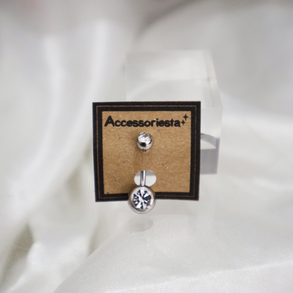 Accessoriesta 10mm Shiny Belly Button Ring Navel Screw Piercing ...