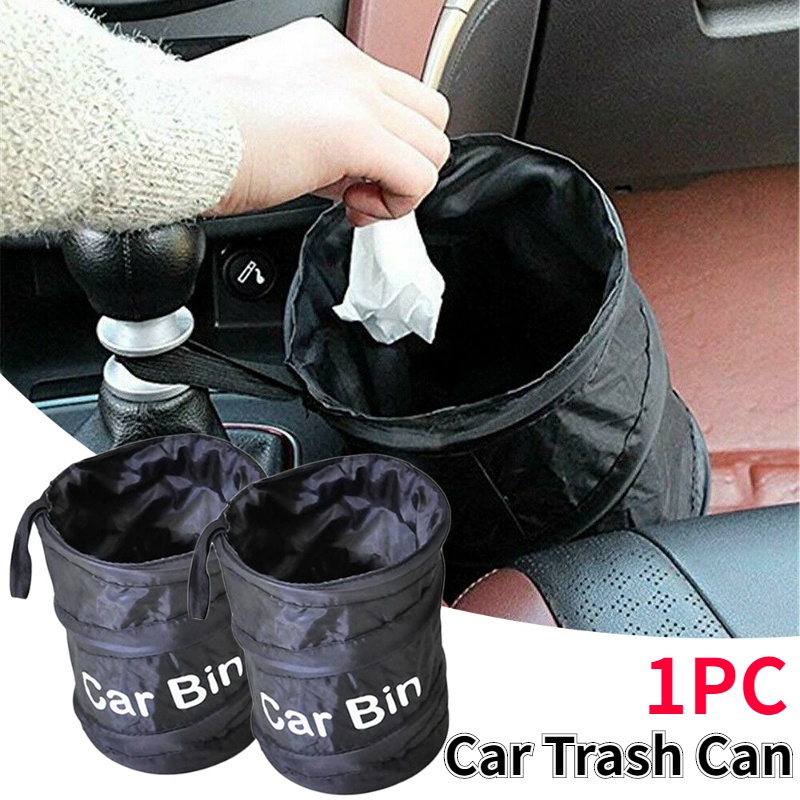 Foldable Black Car Trash Can Little Leak Proof Cooler Garbage Bag ...