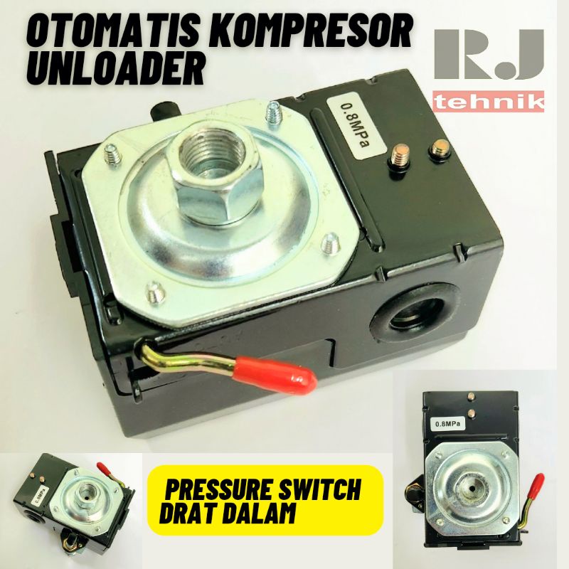 Automatic Pressure Switch Air Compressor Unloader Female 1 Way 1/2 - 15HP (Inner Rate) | Shopee ...