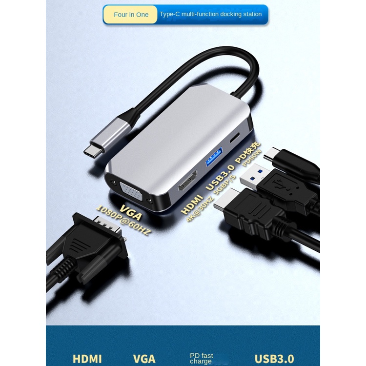 Cross-border type-c docking station expands usb splitter to hdmi vga ...