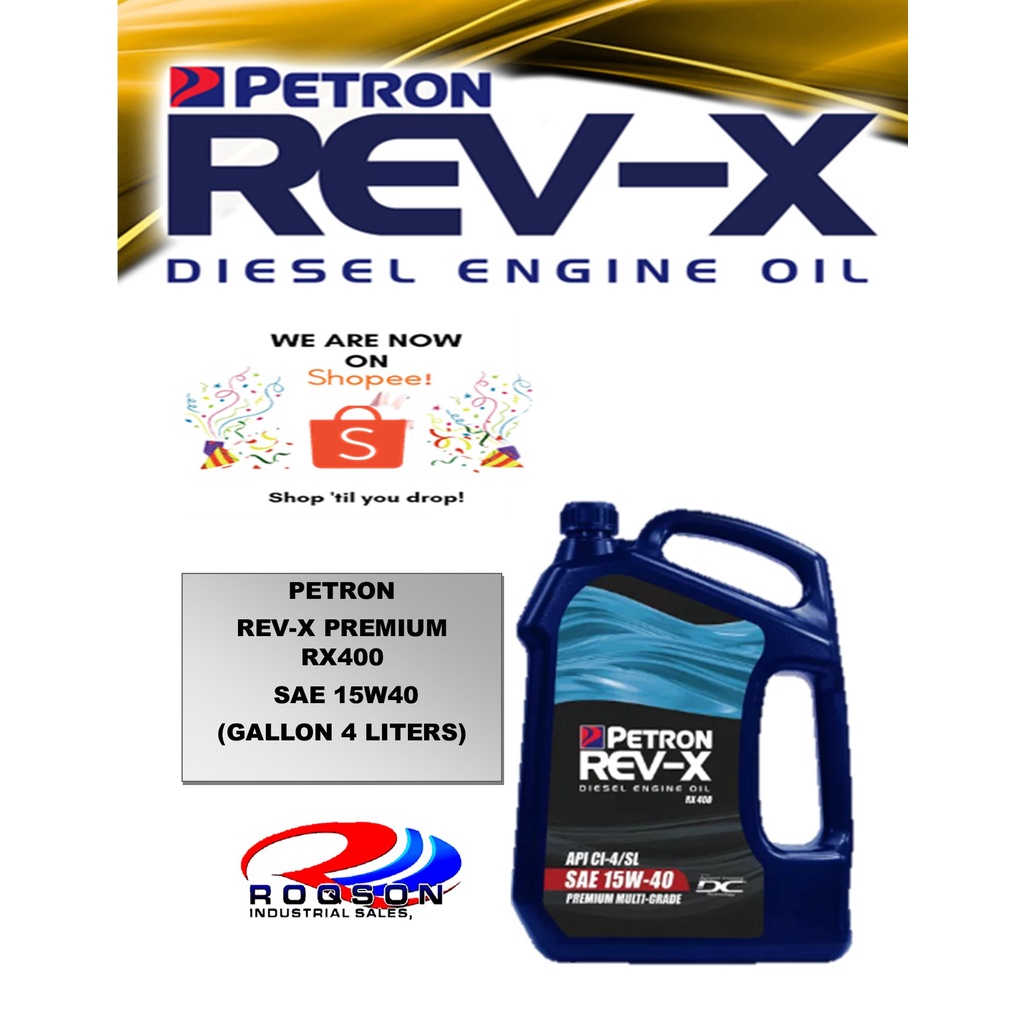 PETRON REV-X PREMIUM MULTIGRADE RX400 SAE 15W40 (GALLON 4 LITERS ...