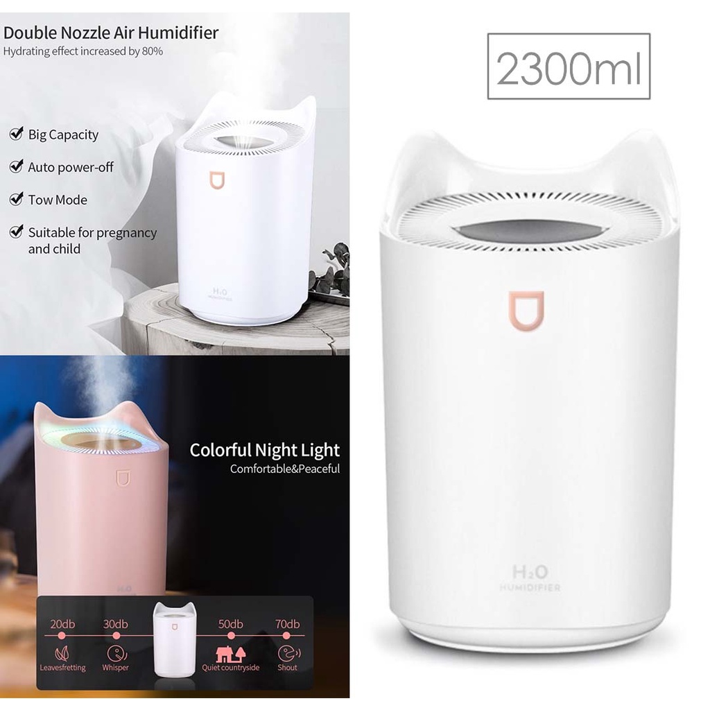 500ML 7 LED Humidifier with Essential oil Ultrasonic Aromatherapy ...