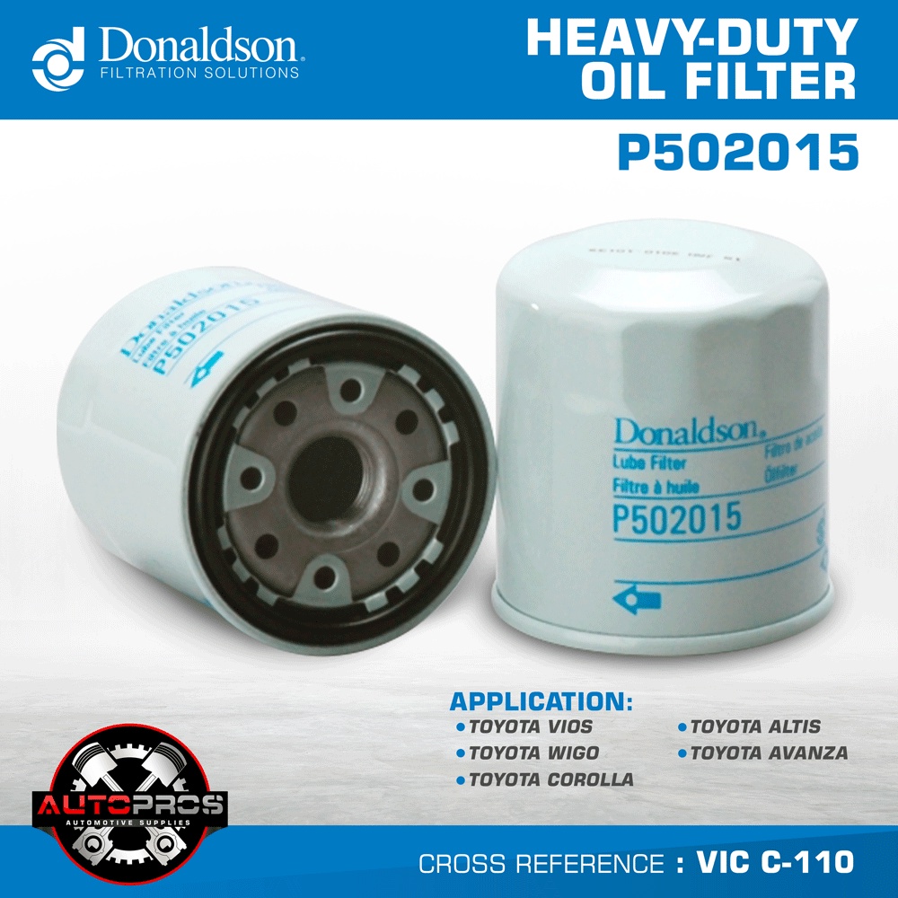 Donaldson Heavy Duty Oil Filter P502015 - Cross Ref VIC C-110 for ...