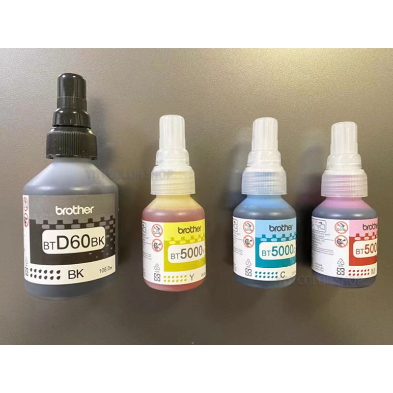 GENUINE BROTHER BT-D60/BT-5000 (BLACK, CYAN, MAGENTA, YELLOW) INK ...