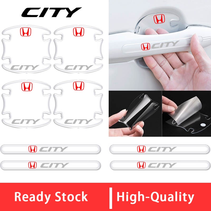 Honda City Door Handle Protection Car Inner Door Bowl Transparent Anti ...