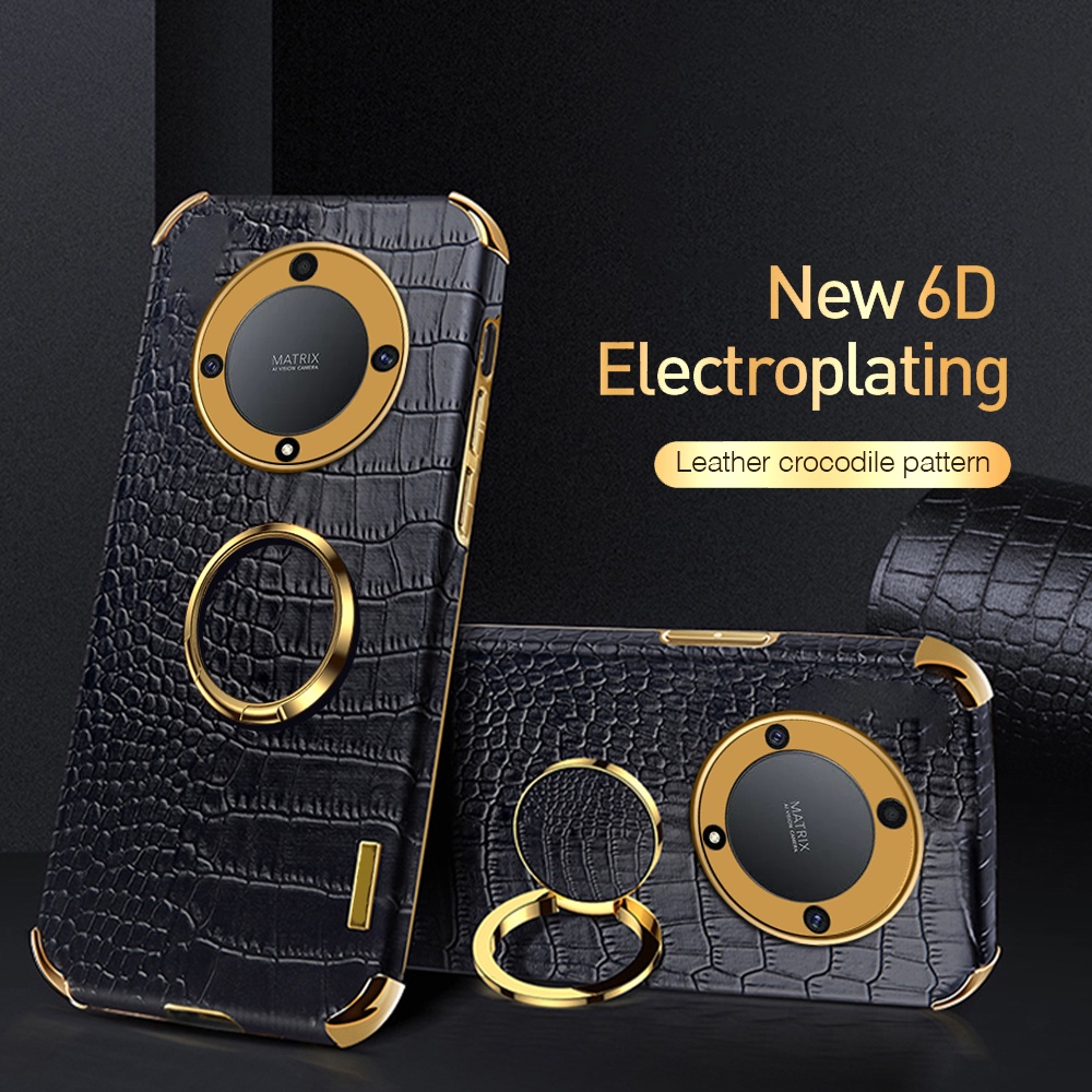 For Honor X9a 5G Case Luxury 6D Plating Leather Cover HonorX9a 5G 2023 ...