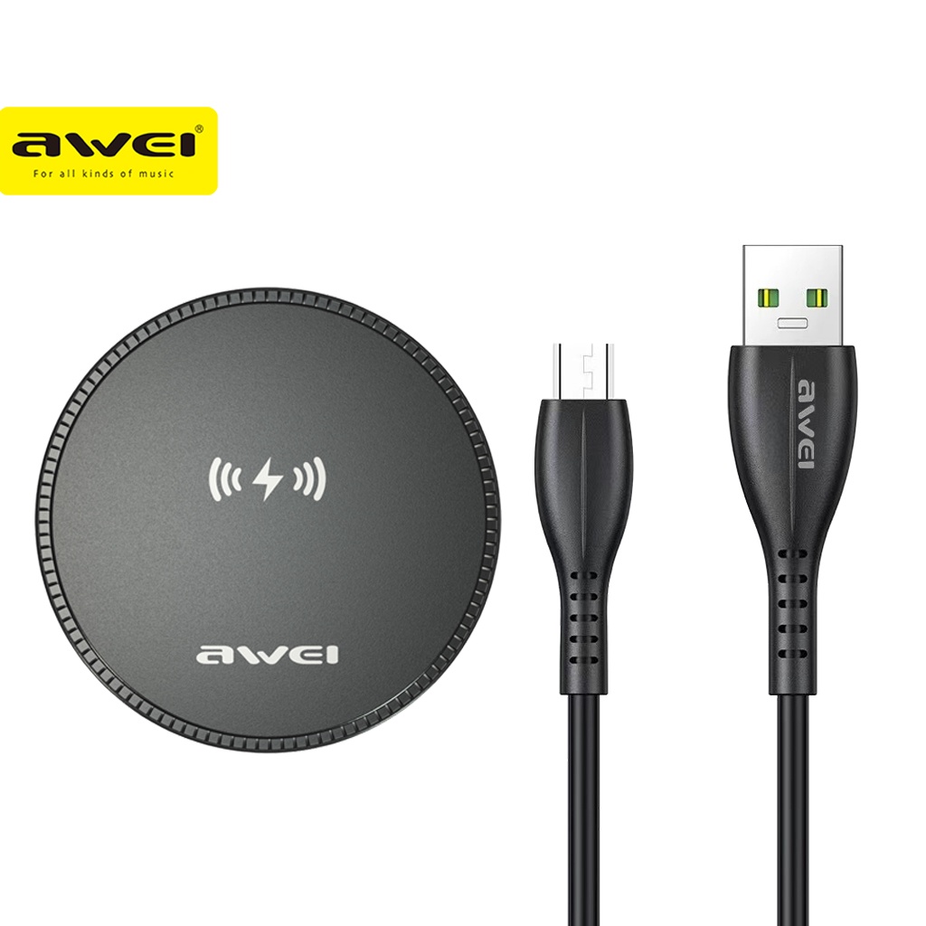 Awei W16 Wireless Charger Ultra Thin Fast Charge Transmission with 1m ...