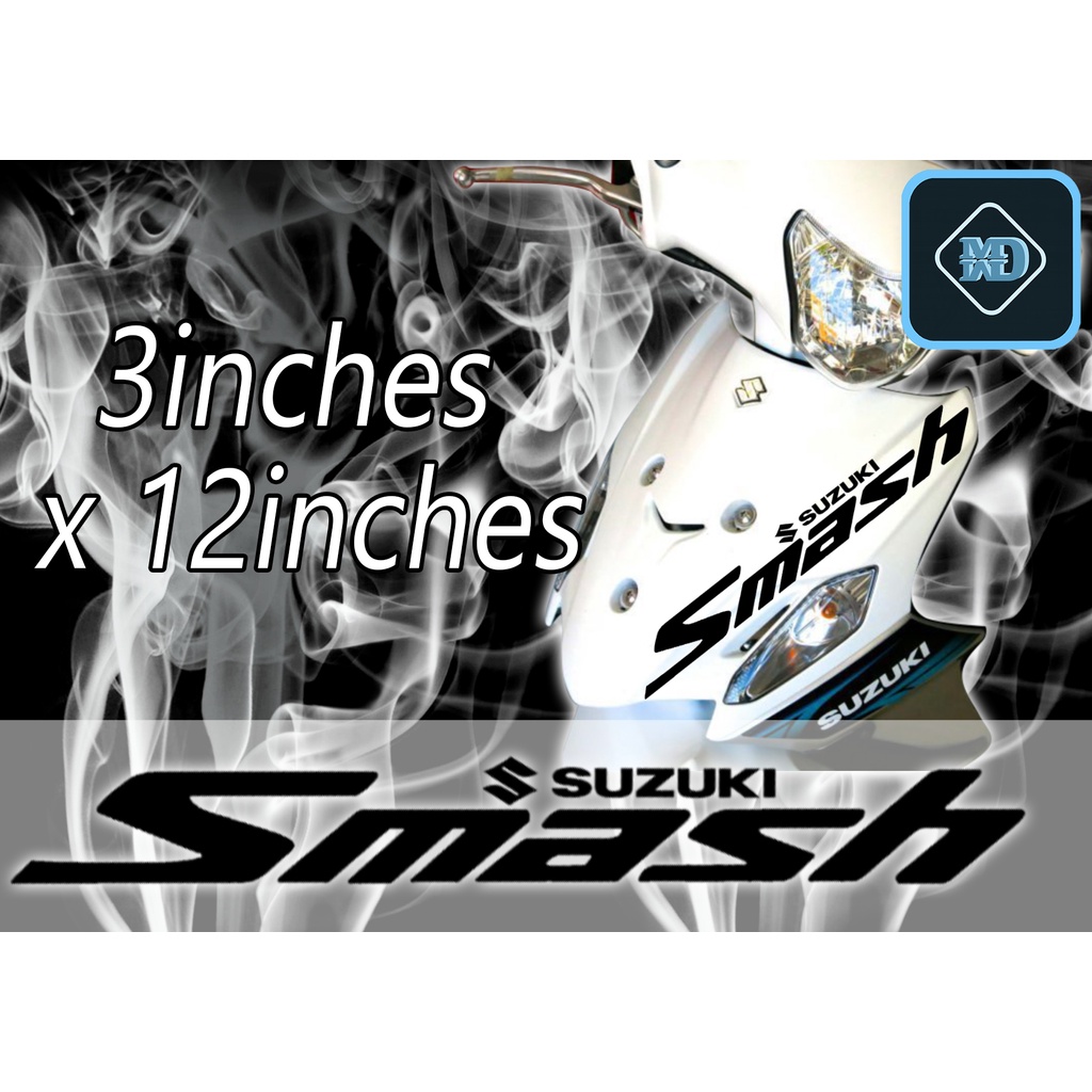 Suzuki Smash Sticker Decals, 3 x 12 inches, Cut Out Stickers | Shopee ...
