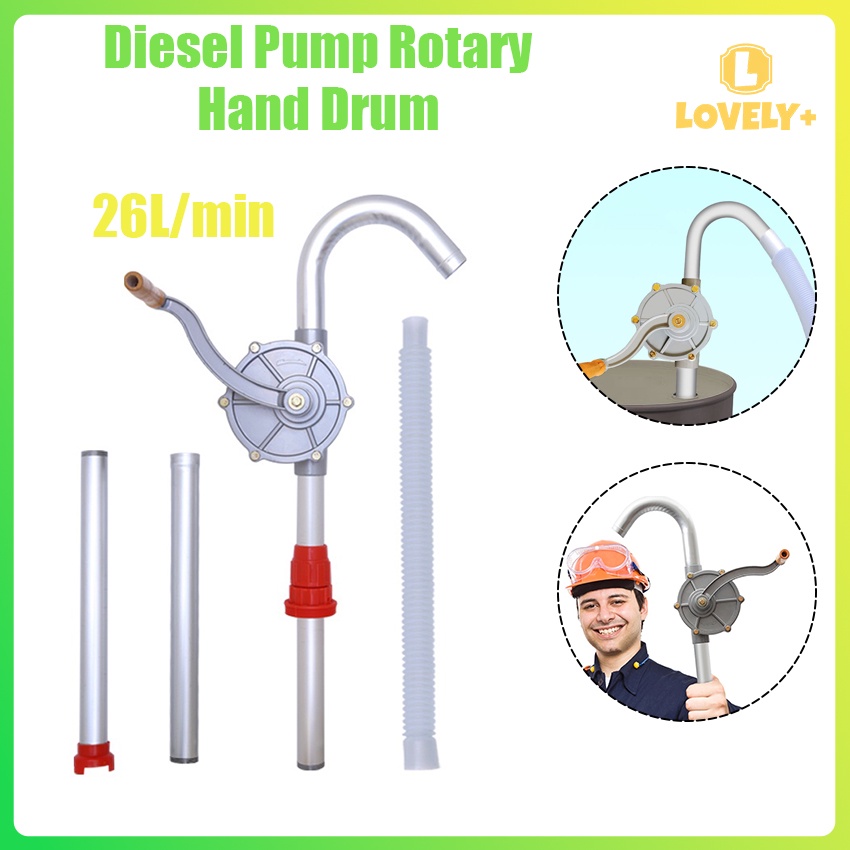 Diesel Pump Rotary Hand Diesel Barrel Syphon Self Priming Pump Fuel Oil ...