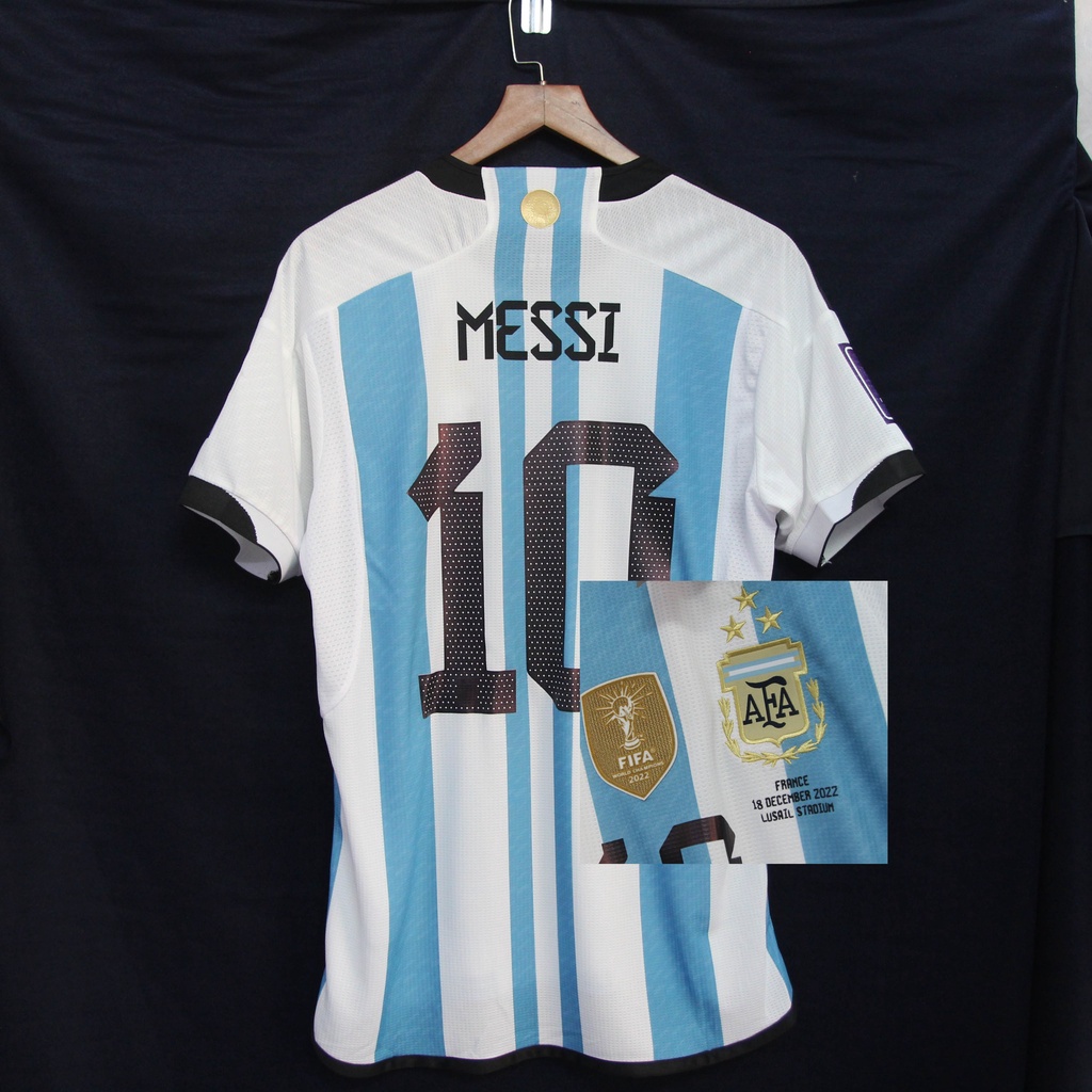 Messi 10 Argentina Suits Final WC 22 - Premium Fan Version - White Blue ...