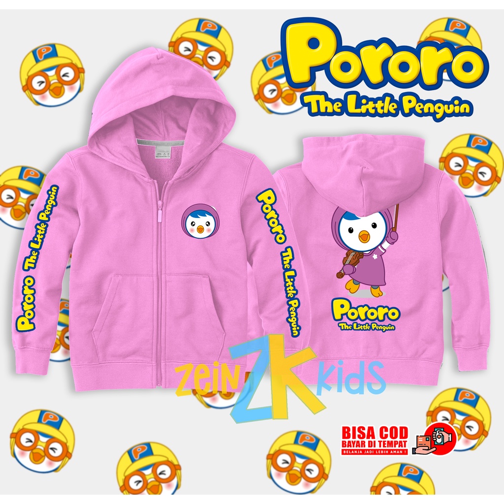 Pororo The Little Penguin Petty Children's Zipper Jacket | Shopee ...