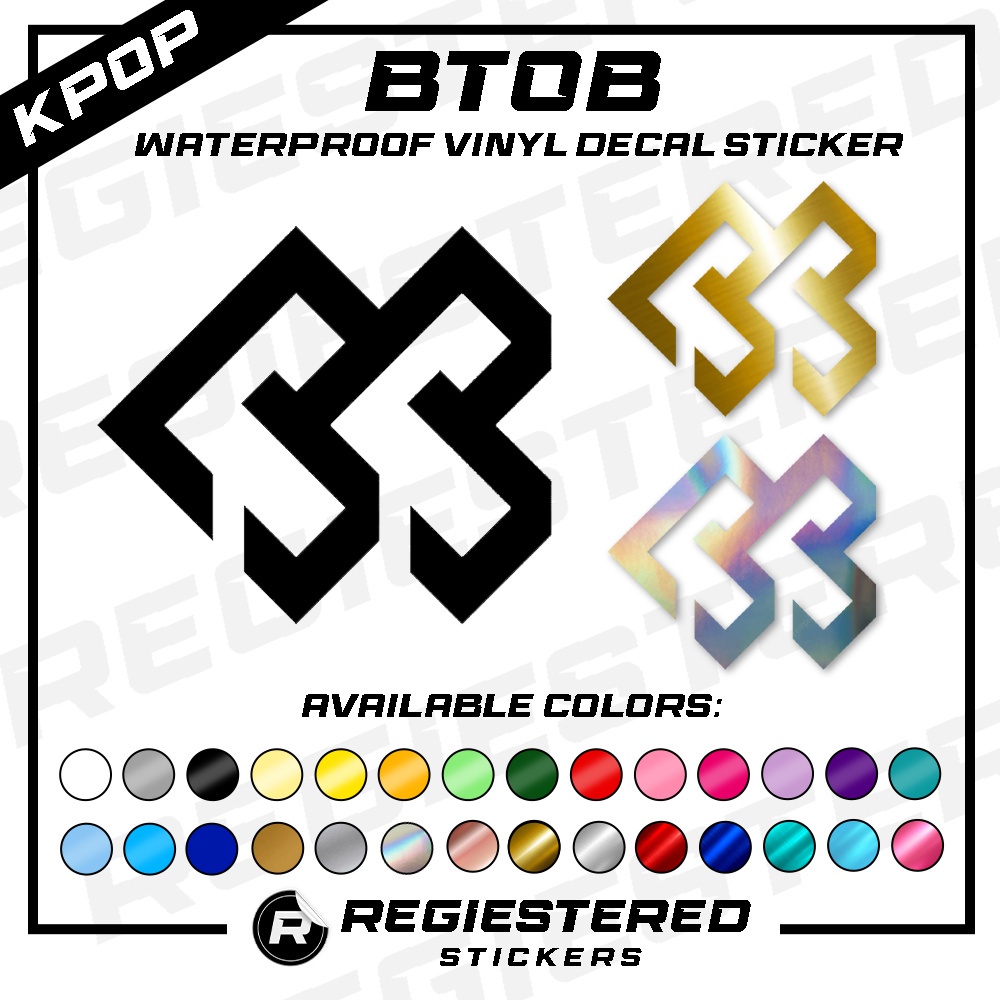 KPOP BTOB Logo Vinyl Decal Sticker Waterproof Helmet Motorcycle Bike ...