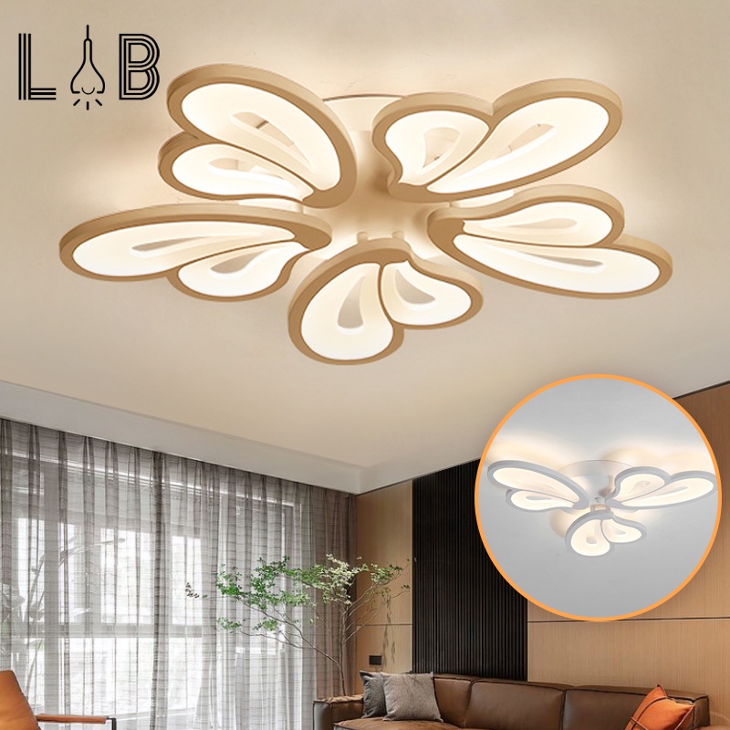 LED Ceiling Light Nordic Creative Tri-color Light Chandelier Bedroom ...