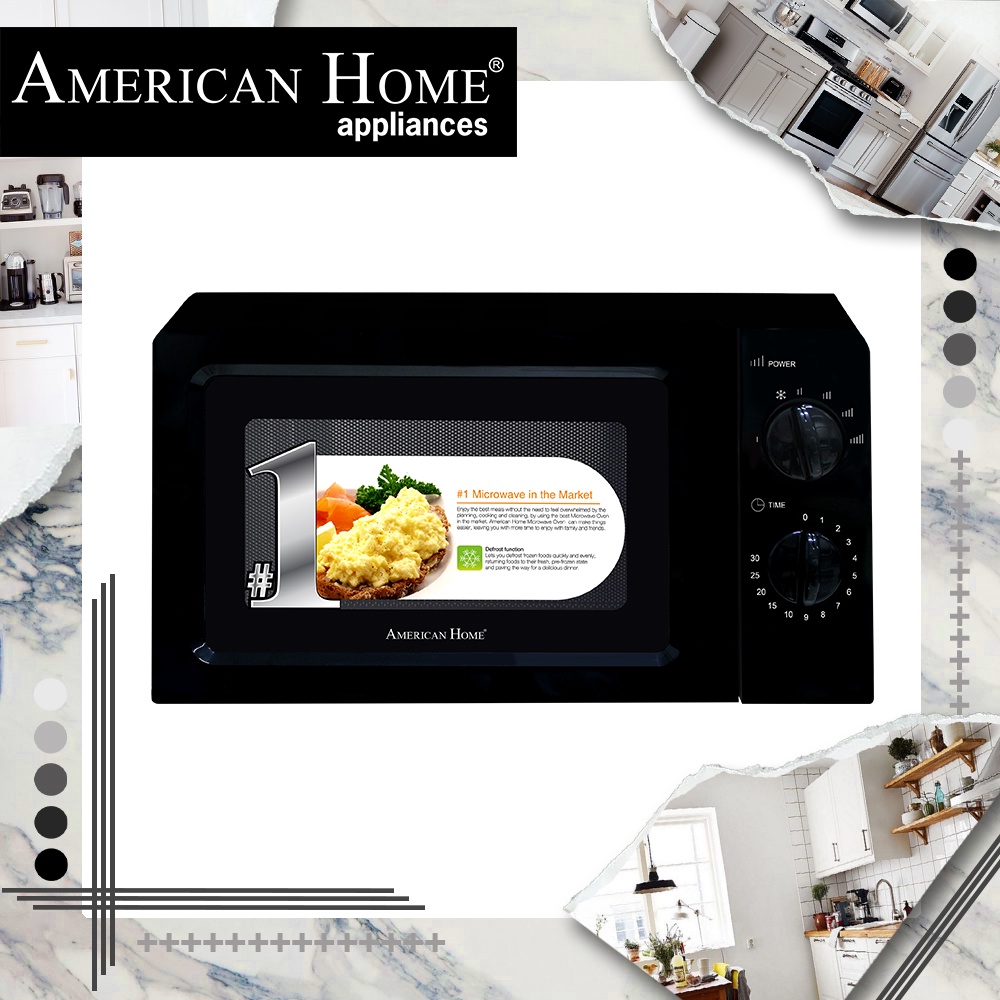 American Home AMW-ST1920B 20Liters Microwave Black | Shopee Philippines