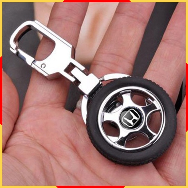 Honda Car Logo Keychain Car Keychain Tire Wheel Key Holder Car Styling ...