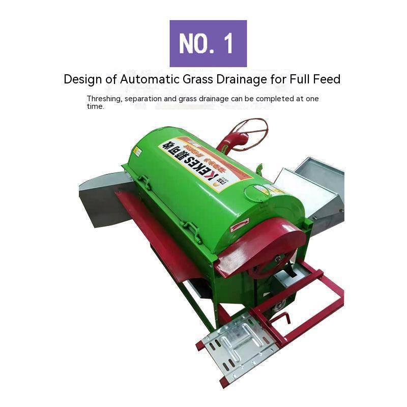 Fully fed rice threshing machine automatic set pocket thresher ...