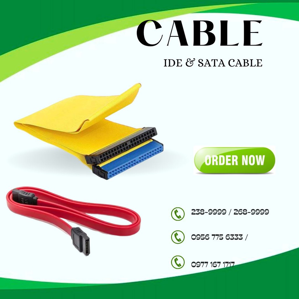 IDE Cable with 80 pins and HDD Sata Cable Power Sata HD Cable | Shopee ...