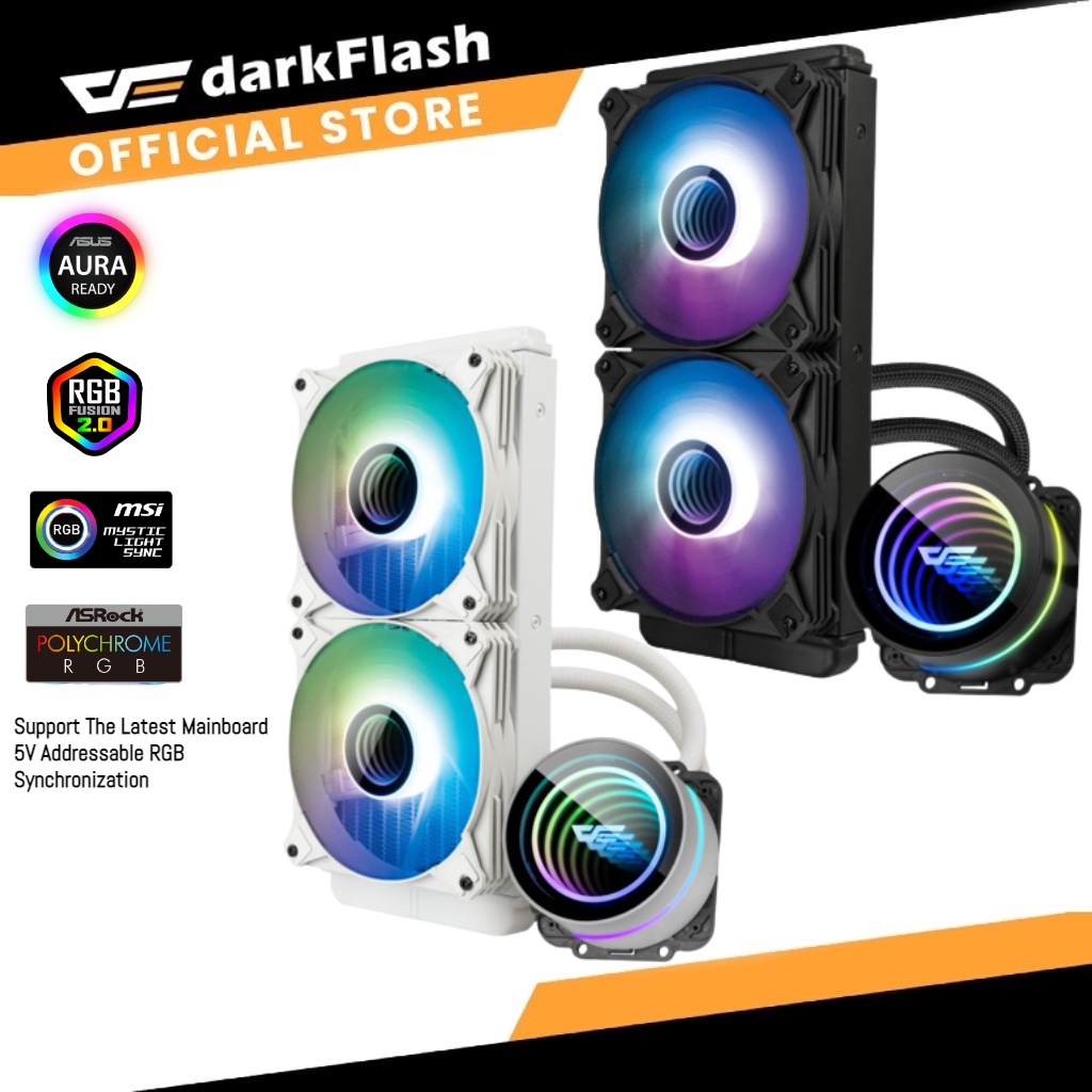 DarkFlash Twister DX240 V2.6 AIO ARGB Liquid CPU Cooler | Shopee ...