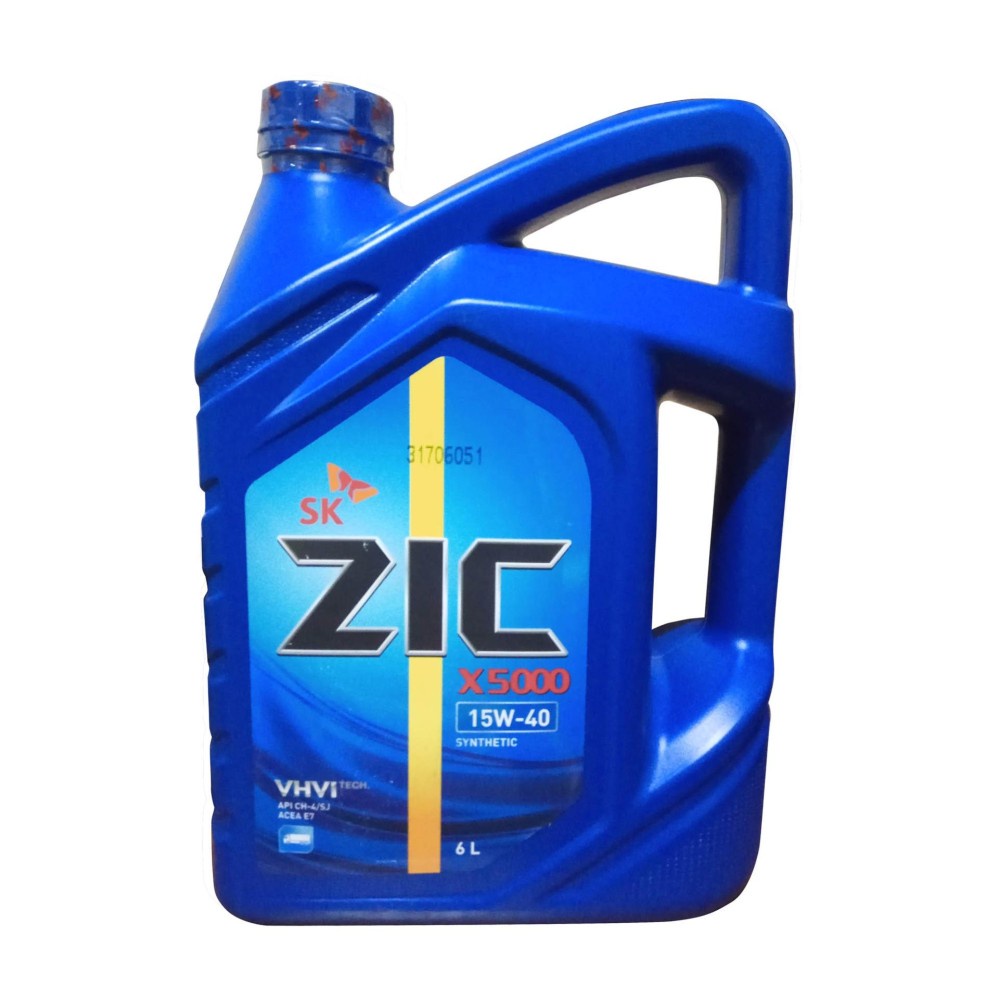 SK ZIC X5000 15W-40 Synthetic Motor Oil 6 Liters For Diesel Engines ...