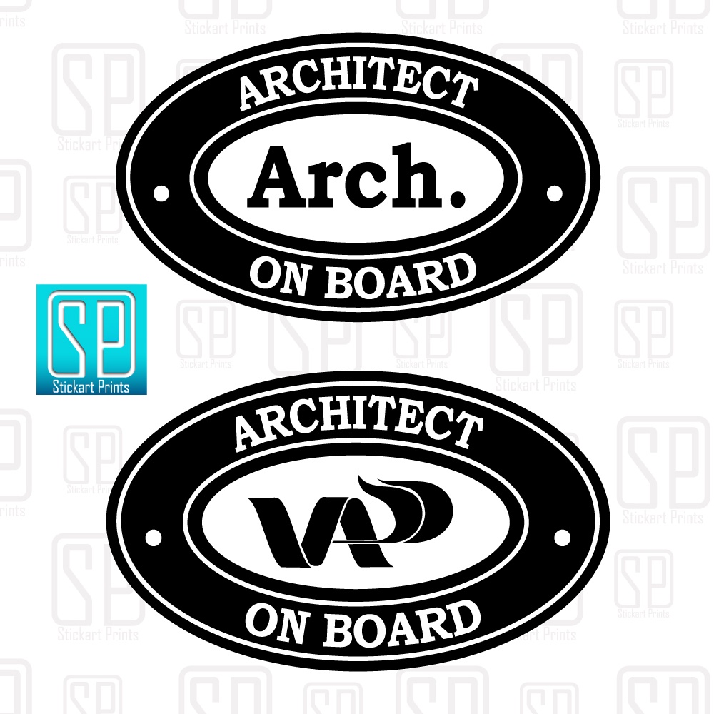 ARCHITECT ON BOARD | UAP Car Sticker | Waterproof Weatherproof Vinyl ...