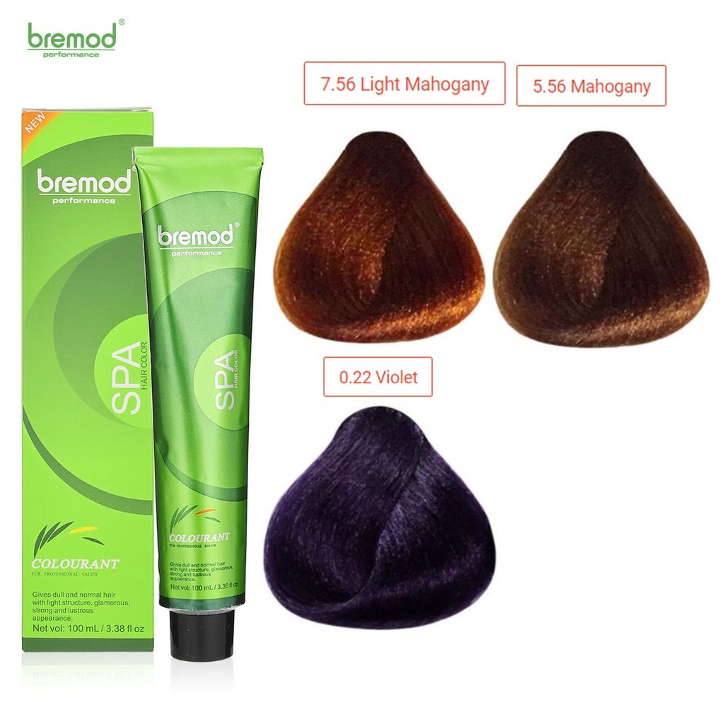 Bremod Hair Colors 100ml Purple Light Mahagony Violet Styling Color ...