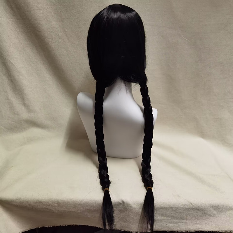 Wednesday Adams Wig The Adams Family Wig Animation Wig Black Double ...