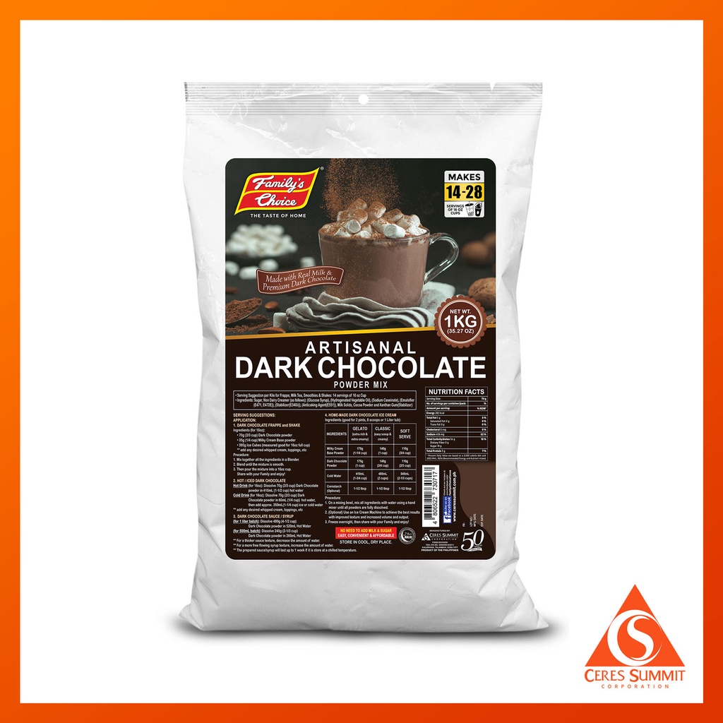 Artisanal Dark Chocolate Powder Mix 1kg | Shopee Philippines