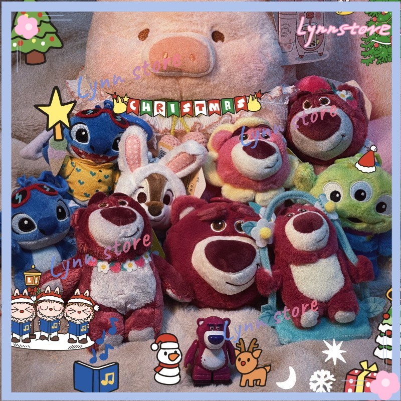 Genuine Lotso Keychain Kawaii Plush Disney Toy Story Pink Strawberry ...