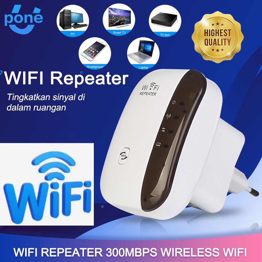 Wifi Repeater 300Mbps Fast Speed WiFi Range Extender 2.4G High Speed ...