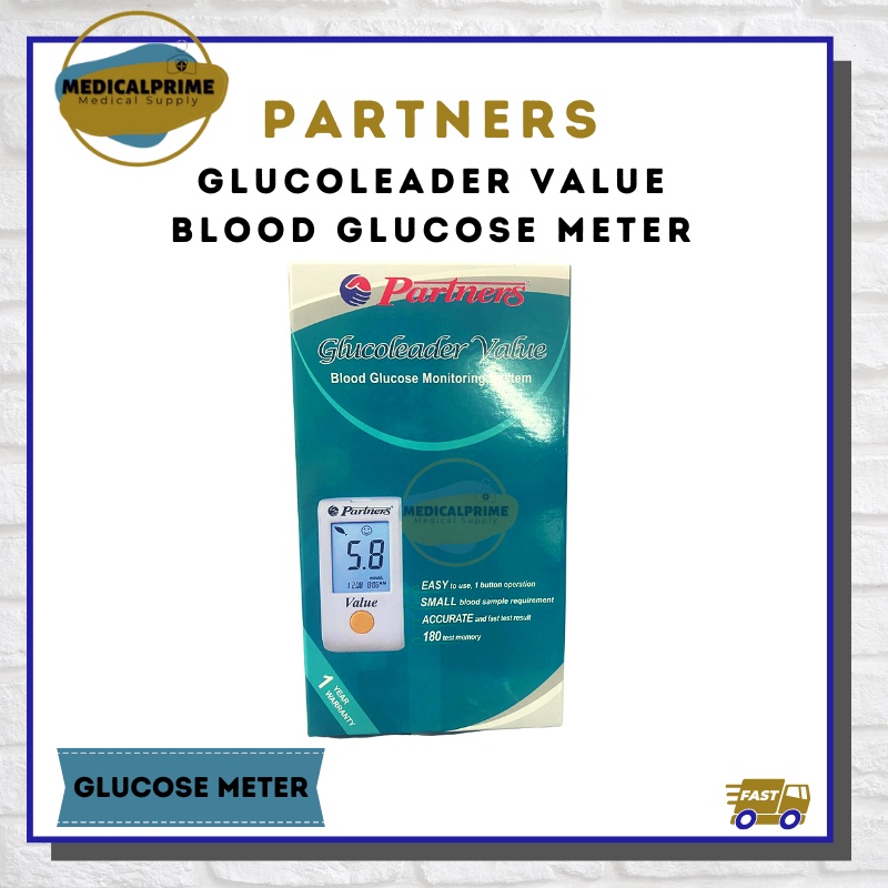 MEDIPRIME Partners GlucoLeader Value Blood Glucose Meter | Shopee ...