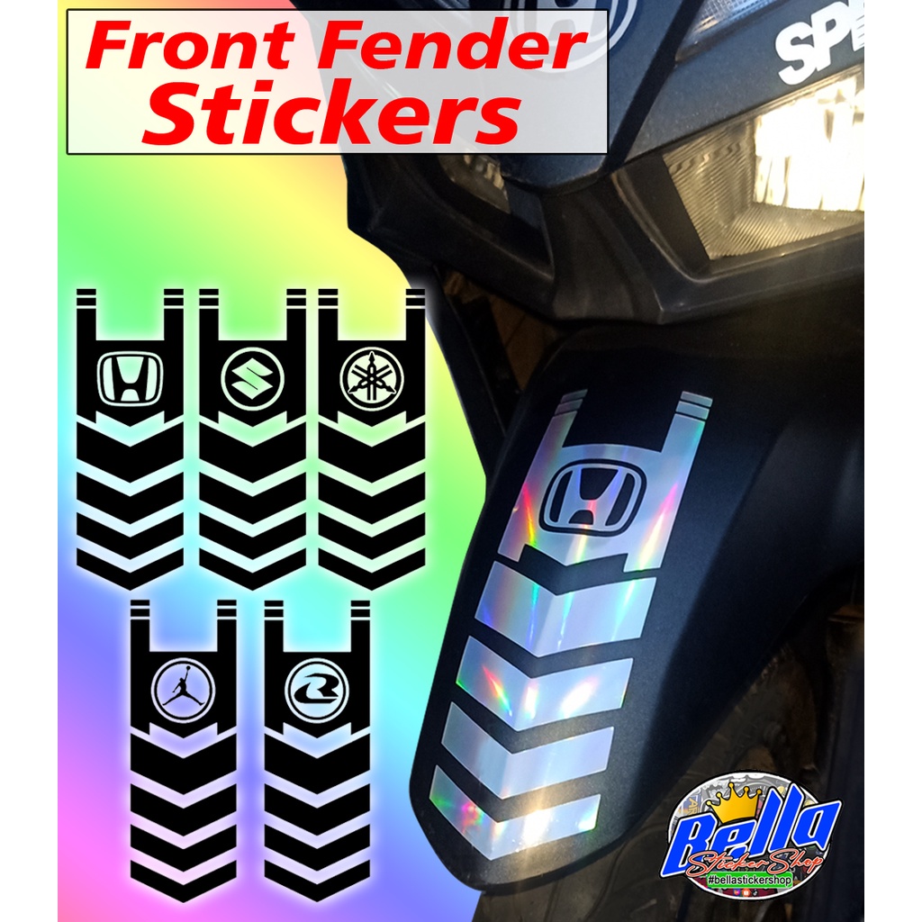 FRONT FENDER STICKER, Cutout Vinyl Sticker Water Proof, never fade ...