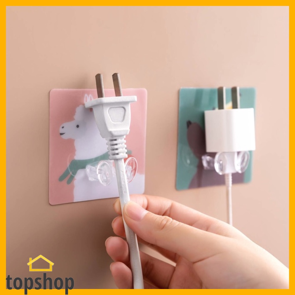 TOPSHOP 1PC Cartoon Plug Hook Self Adhesive Power Cord Storage Sticky ...
