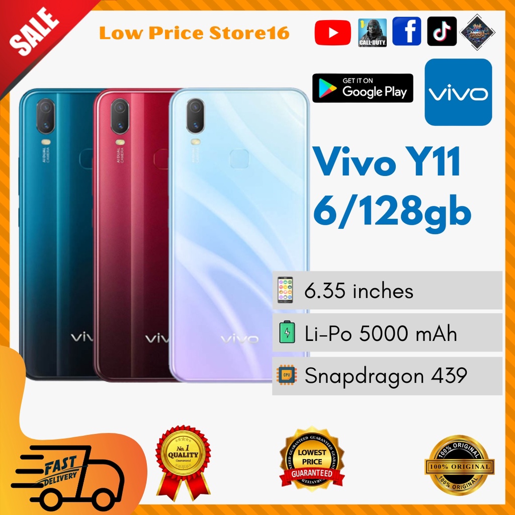 Vivo Y11 Global Rom (6ram / 128Storage) Used and [ Sealed ] | Shopee Philippines