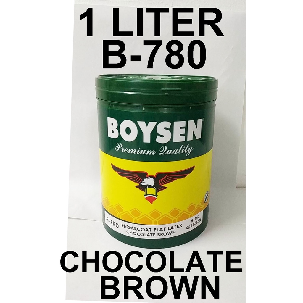 ( 1 LITER ) BOYSEN FLAT LATEX CHOCOLATE BROWN B-780 FOR WOOD AND CEMENT ...