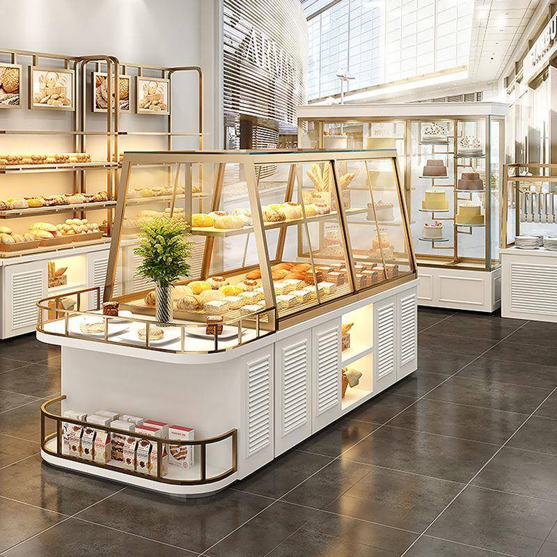 Cake Shop display cabinet iron paint Zhongdao cabinet solid wood shelf ...