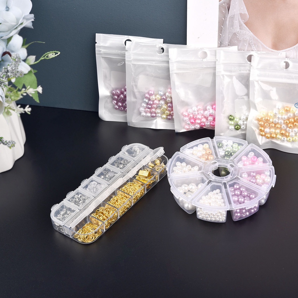 Multi-size Plastic Adjustable Jewelry Storage Transparent Box Mini Bead ...