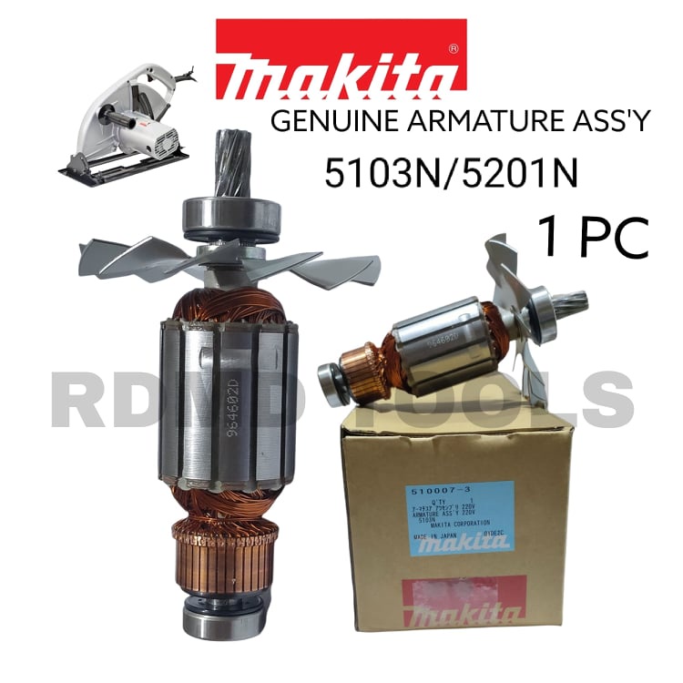 Original Makita Armature Assembly for Circular Saw 5103N/5201N (220V ...
