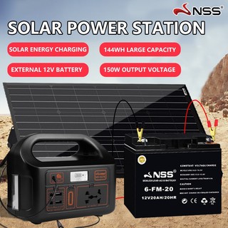 NSS power station 3 in 1 solar generator 150w 12000mah with 20w solar ...
