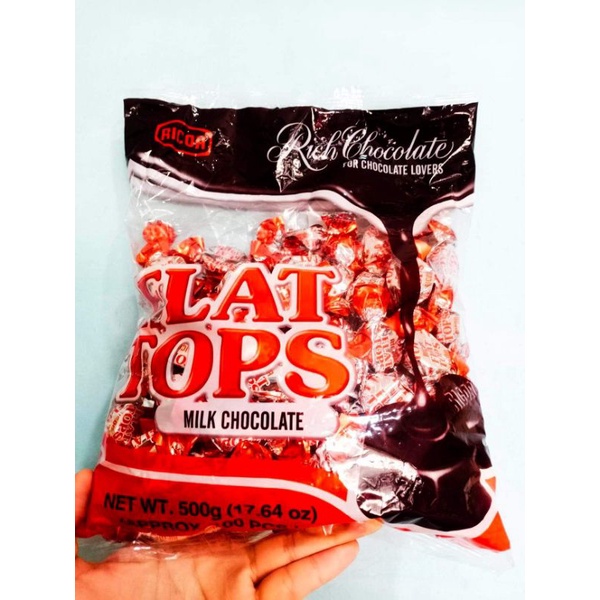 500g Ricoa Rich Chocolate Flat Tops Milk Chocolate approx 100pcs ...
