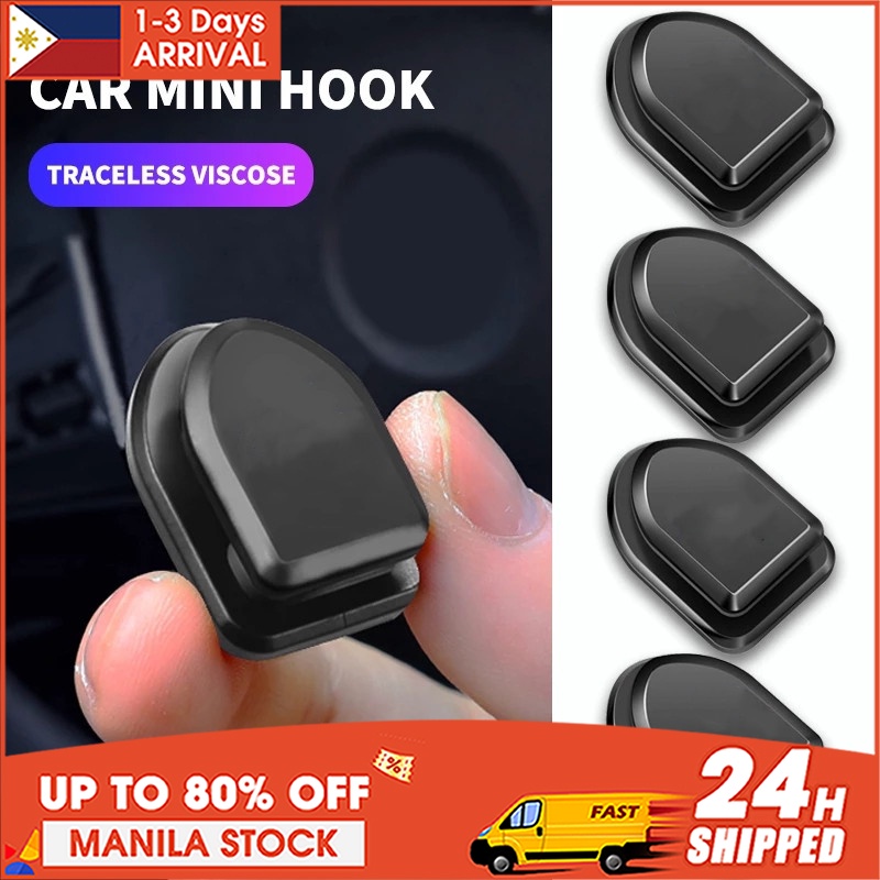 Mini Invisible Car Hook USB Cable Holder Fastener Clip Auto Organizer ...