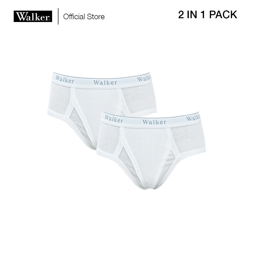 Walker Classic Cotton Comfort White Brief (2 in 1 Pack) | Shopee ...