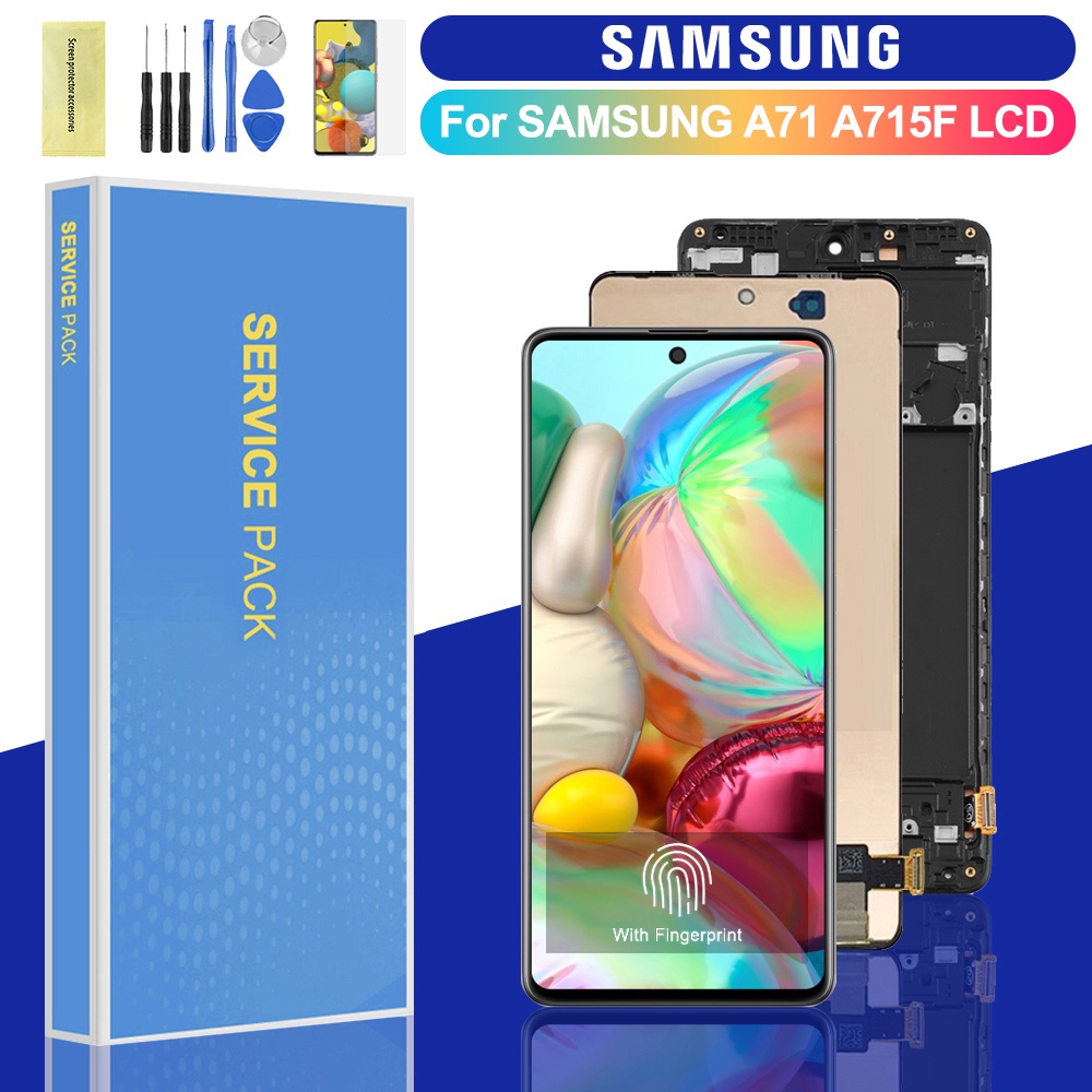 For Samsung Galaxy A71 A715 LCD Touch Screen Digitizer Set A715F A715FD ...