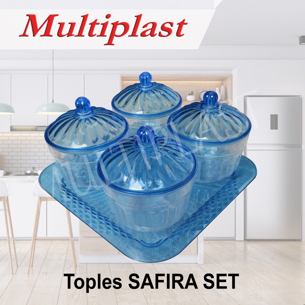 Plastic Jar Set contains 4 pcs Plus SAFIRA MULTIPLAST Plastic Tray ...