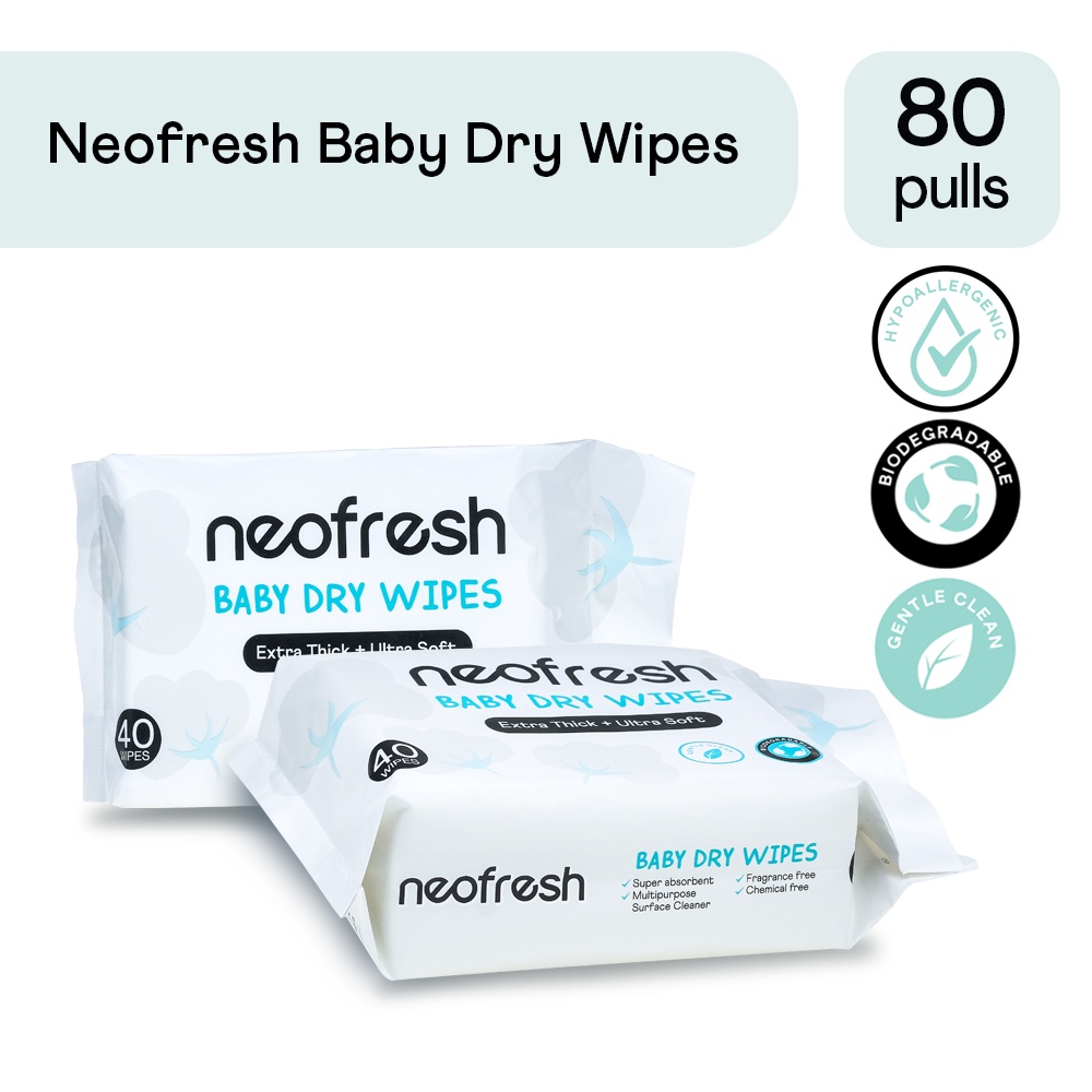 Neofresh Baby Dry Wipes - Pack of 2 - 80 pulls | Shopee Philippines