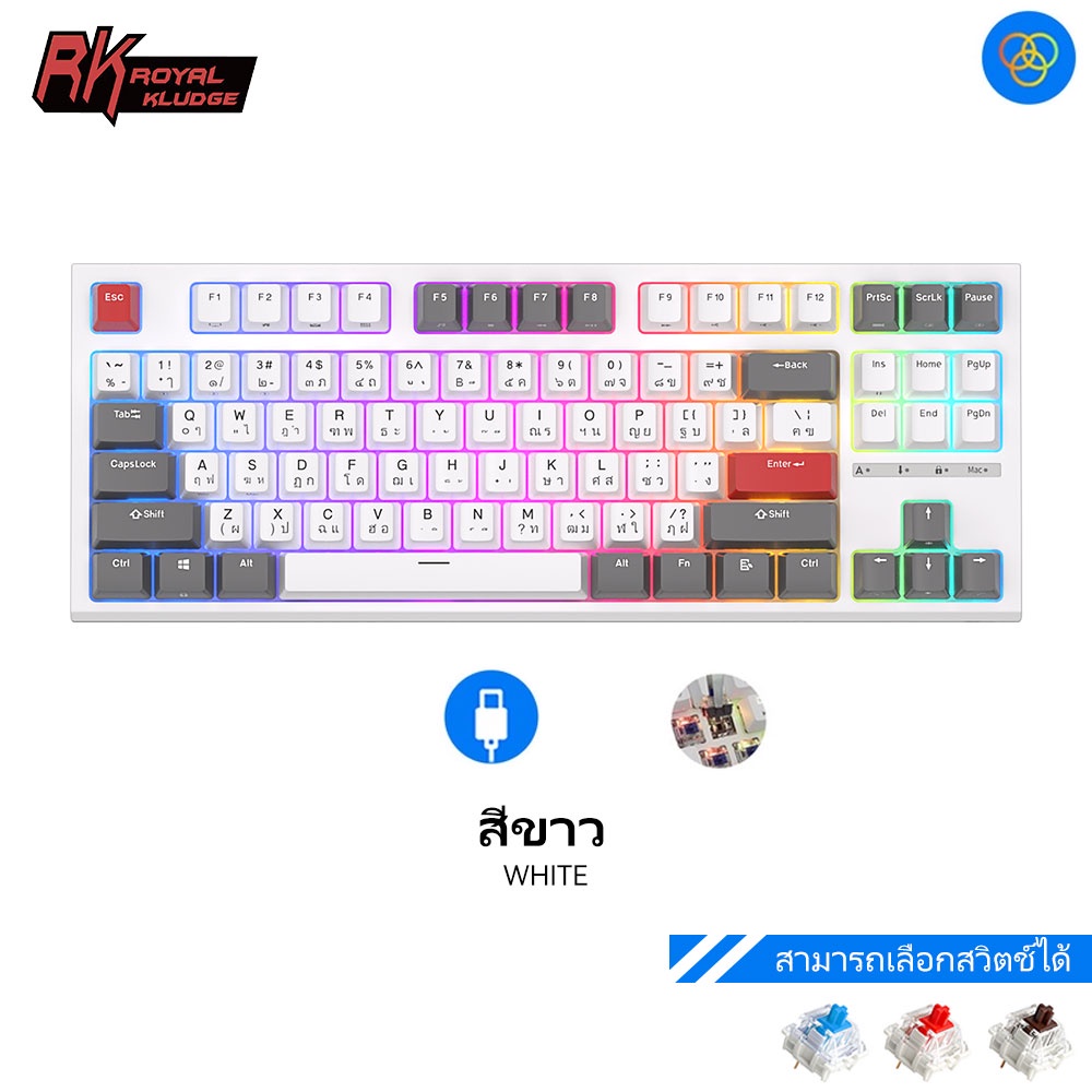 NEW Royal Kludge RK R87 87 Key Wired Professional Game Hotswap Mechanical Keyboard | Shopee ...