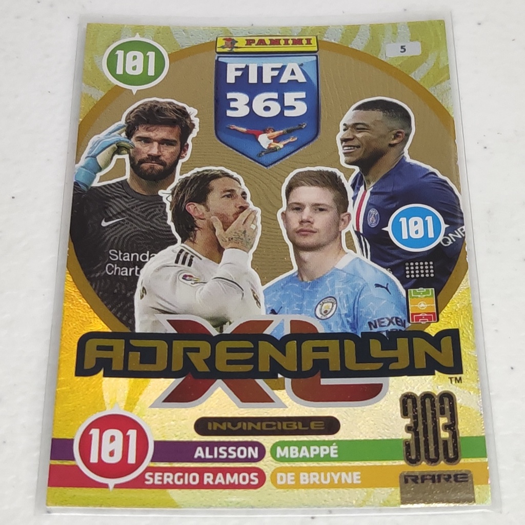 Mbappe, De Bruyne, Ramos, Alisson Panini Adrenalyn FIFA 365 2021 ...