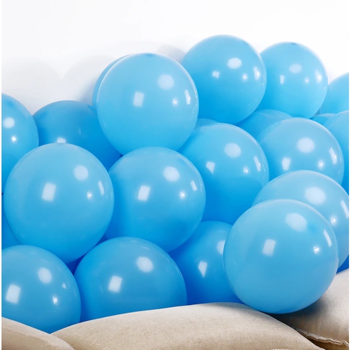 12” 10” 5” LIGHT BLUE (ORDINARY) Color Balloon (25pcs/100pcs per pack ...