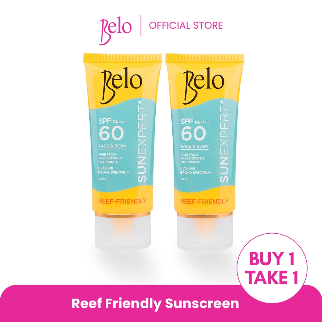 Buy 1 Take 1 Belo SunExpert Reef-Friendly Sunscreen SPF60 50mL | Shopee ...