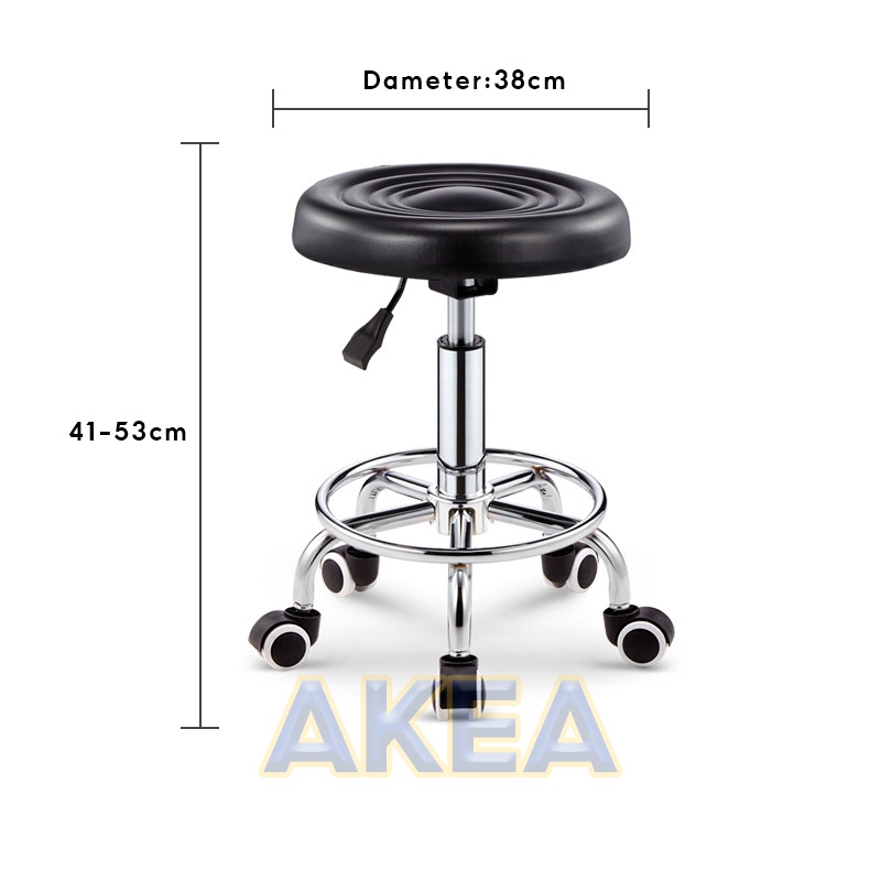 Salon Stool Work Bar Chair With Wheel Round Counter Chair With Soft ...